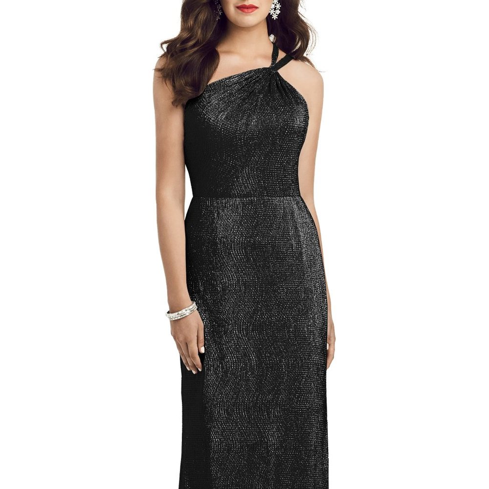 Soho Metallic One-Shoulder Gown Dessy Collection - Gem